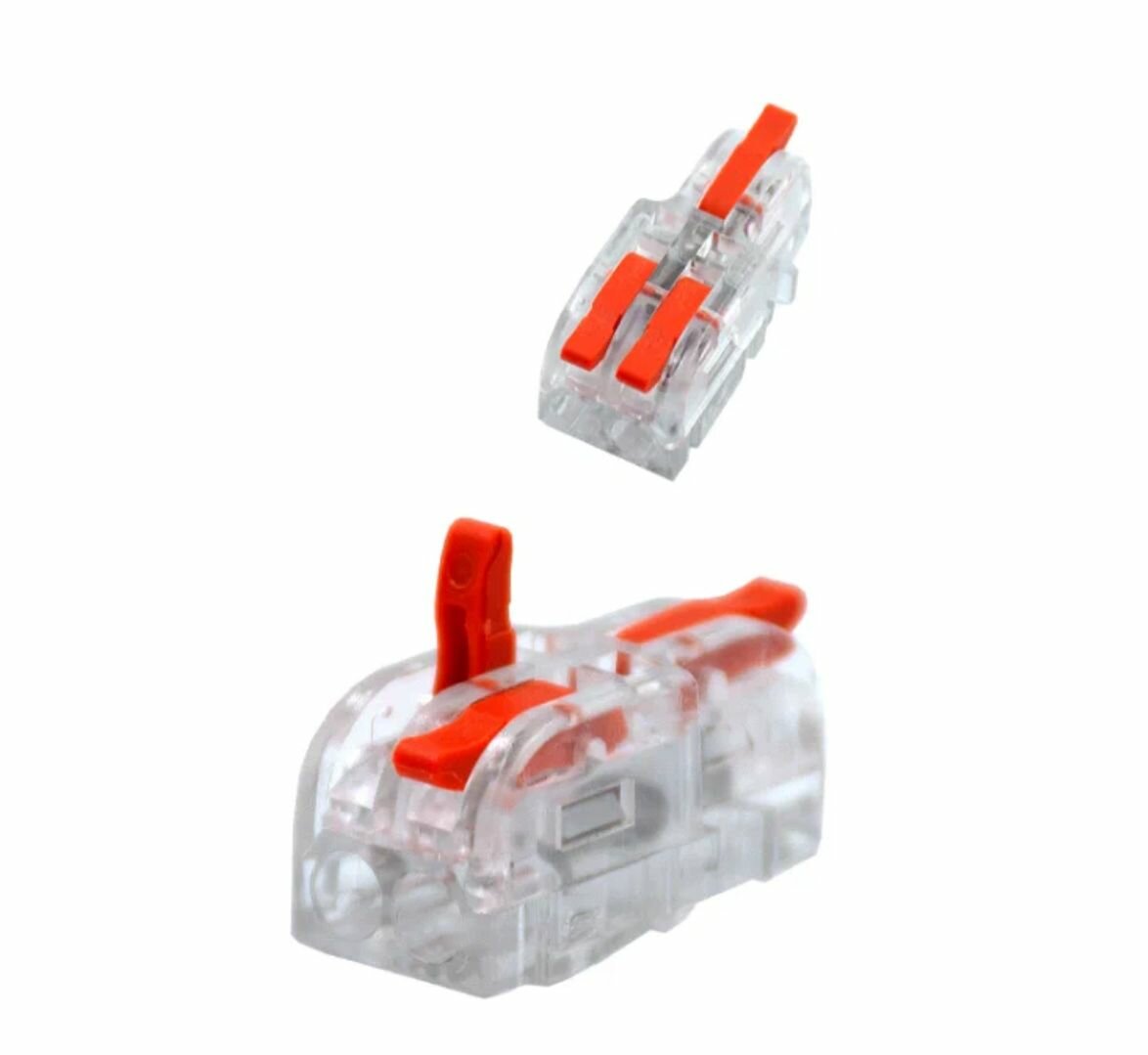 Монтажная клемма Разветвитель с прозрачным корпусом с рычагами LT-12 10шт