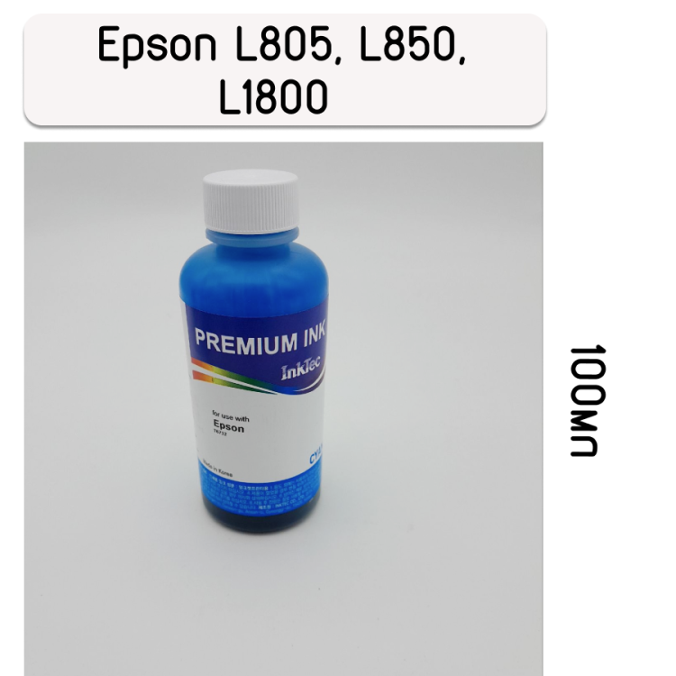 Чернила Epson L805, L850, L1800 (InkTec) E0017-100MC Cyan (100мл) водорастворимые