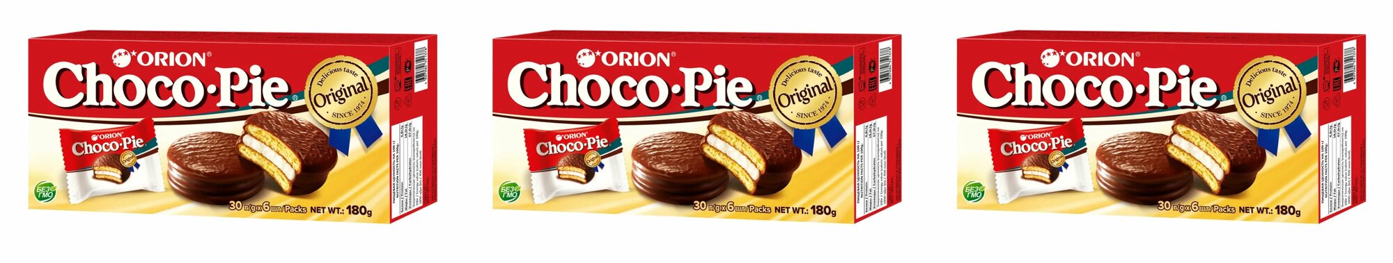 Choco Pie Печенье Orion, 180 г, 3 шт