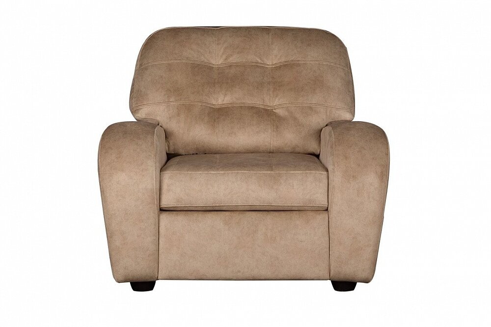 Кресло для отдыха Сидней Бежевое Велюр, 97х88х109 см, с ящиком для белья