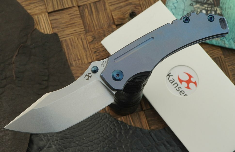 Складной нож Kansept Knives Pelican EDC, сталь CPM S35VN, Tanto, SW, рукоять титан