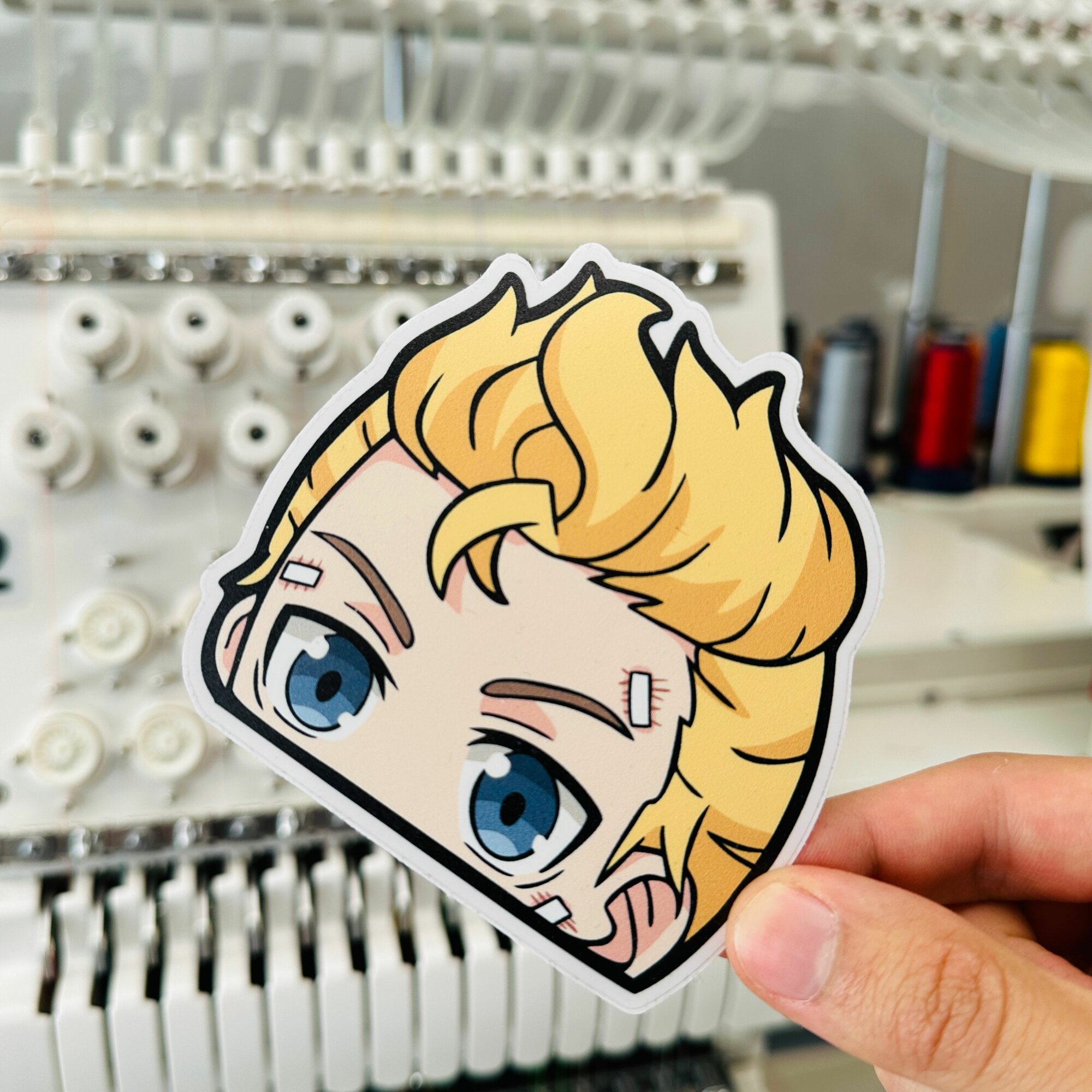 Аниме наклейка/стикер Токийские мстители персонаж "Такемичи" 9х9 см