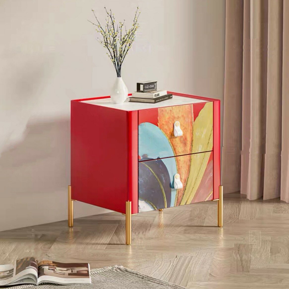 Прикроватная тумбочка Tirreni (Красный)