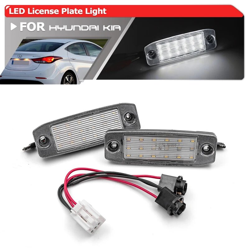 Для Hyundai Elantra HD MD UD I35 I45 IX55 Accent Verna Anante Brio Super Pony SMD безотказные светодиодные лампы для номерного знака