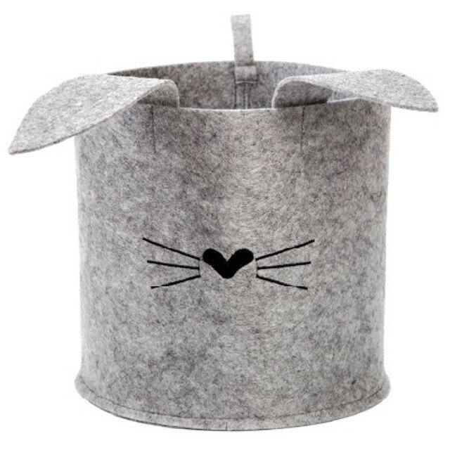 Корзина для хранения eva HOME Серый заяц 240х240х220мм 8л