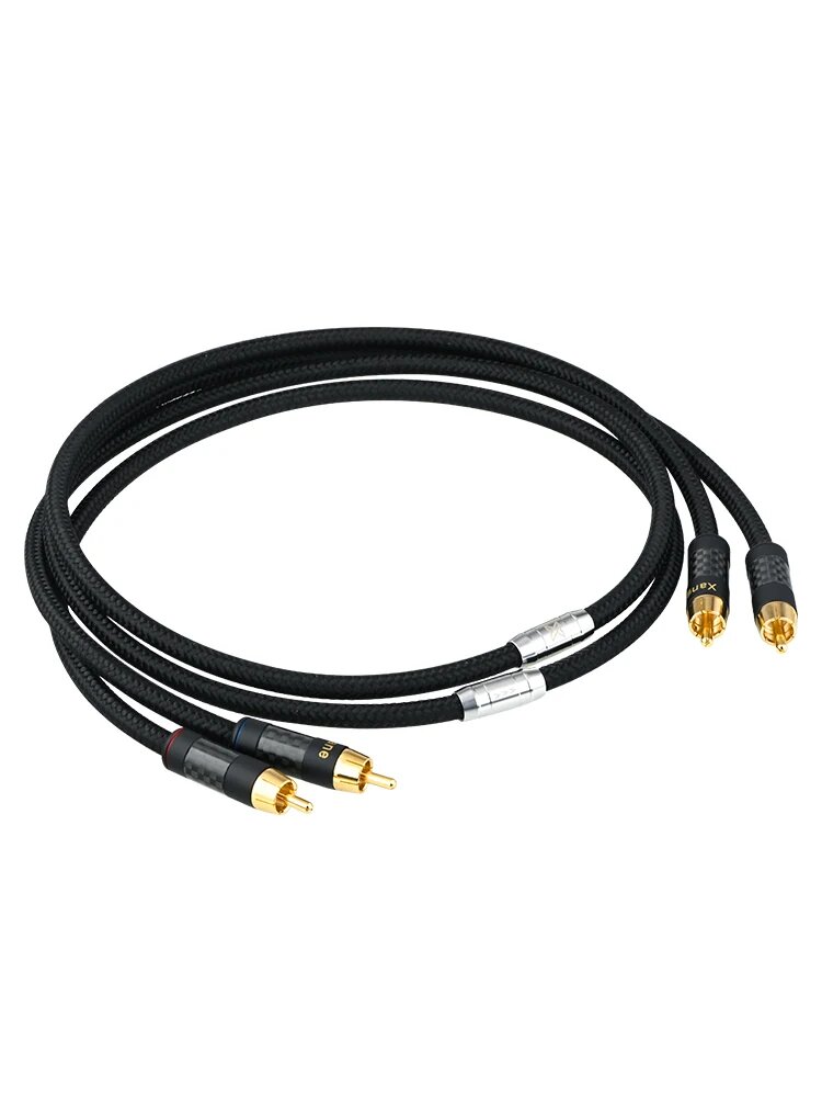 Xangразный Hifi Rca кабель 5N OCC четырехъядерный аудиокабель «штырь-штырь» усилитель питания CD из углеродного волокна аудиокабель