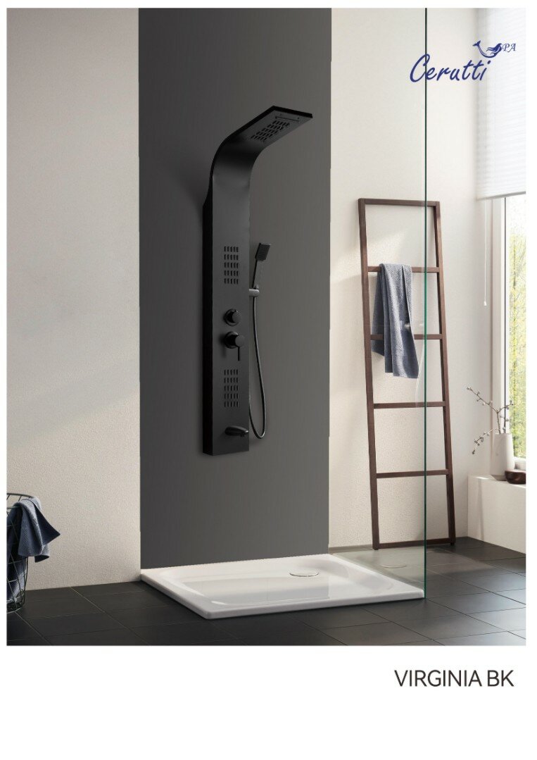 Душевая панель CeruttiSpa VIRGINIA BK CT9989 Черная