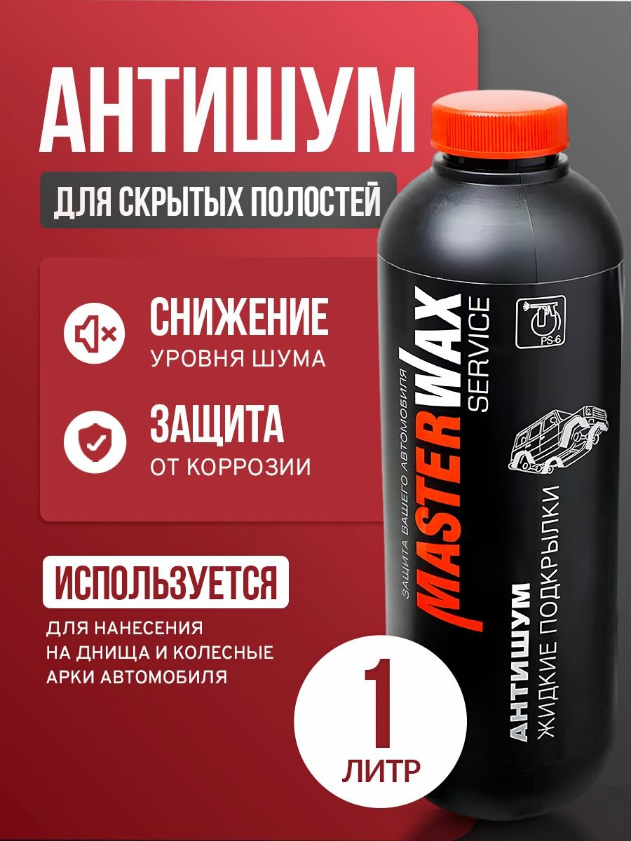 Антишум жидкие подкрылки MW Service BP 4790 пластик 1,0 л/1,0 кг