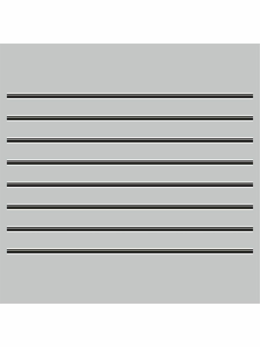 Наклейка-молдинг "Узкий",2 вид, черный, 1000х10мм, (к-т 8 шт.), Арт рэйсинг