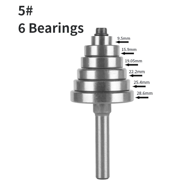 YUSUN 1 шт, 6,35 мм, 1/4, хвостовик, Т-образная долбежная фреза с 7 наборами подшипников, набор фрез, деревообрабатывающий фрезерный станок для дерева, торцевая фреза 6 bearings