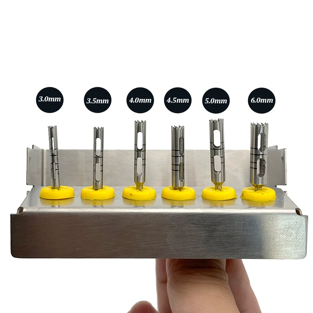 Стоматологическая резка, трепанские боры, набор для хирургии имплантата, сбор костей, длинная дрель, хирургический инструмент, низкоскоростной наконечник