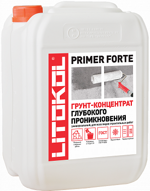 Грунт-Концентрат Универсальный Litokol Primer Forte 10л Глубокого Проникновения.