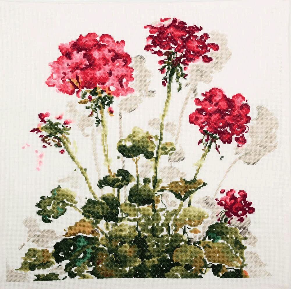 Набор для вышивания Красная герань (40 x 40 см.) / РТО CU048
