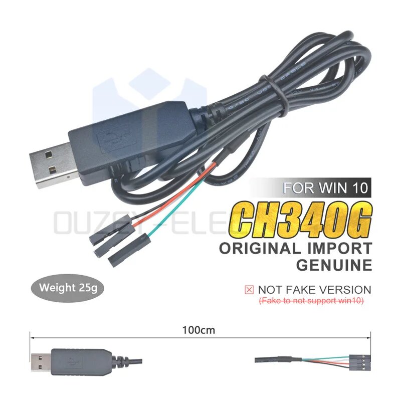 1 M CH340 CH340G кабель загрузки USB в TTL последовательный преобразователь USB в RS232 TTL последовательный адаптер преобразователь 4-контактный разъем