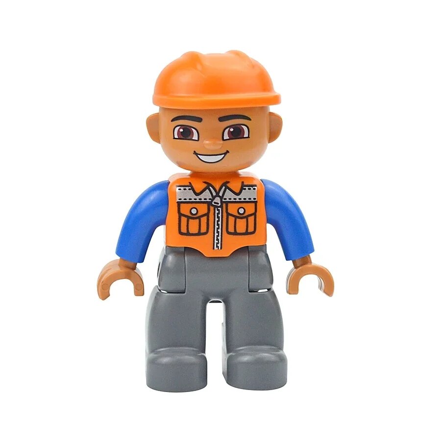 Большие строительные блоки Ледуо с фигурками Оранжевый, Engineer