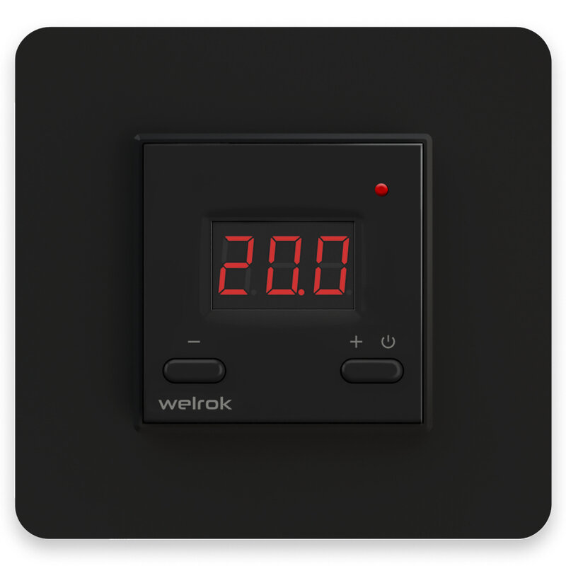 Welrok vt bk Терморегулятор цифровой с индикацией температуры 16 А, 3000 ВА, 0…35 °С