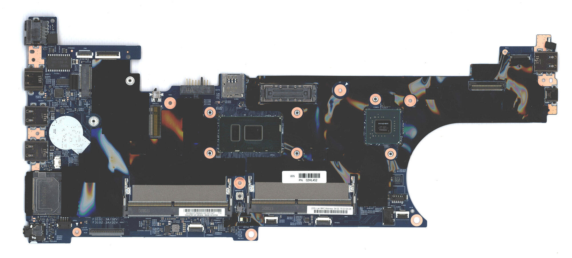 Материнская плата для Lenovo ThinkPad T570 i7-7600 N16 WIN