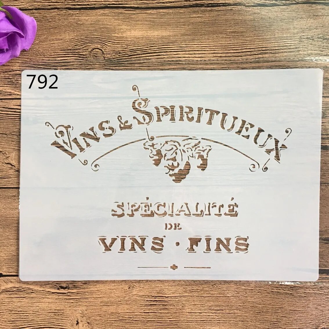 Трафарет "Vins & Spiritueux" 29*21 см, цвет 792