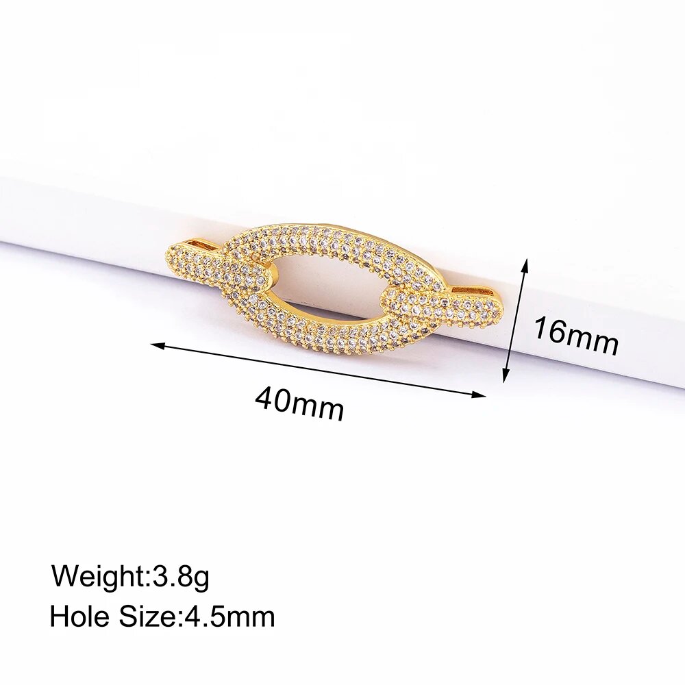 Медный циркон круглый соединитель для браслета 1