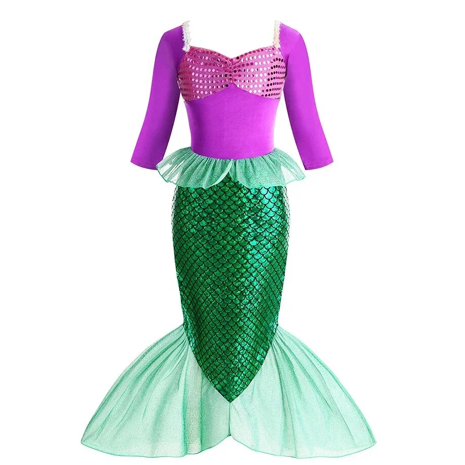 Детское платье русалки изумрудное, 4-5T (Tag 120), Dress 19