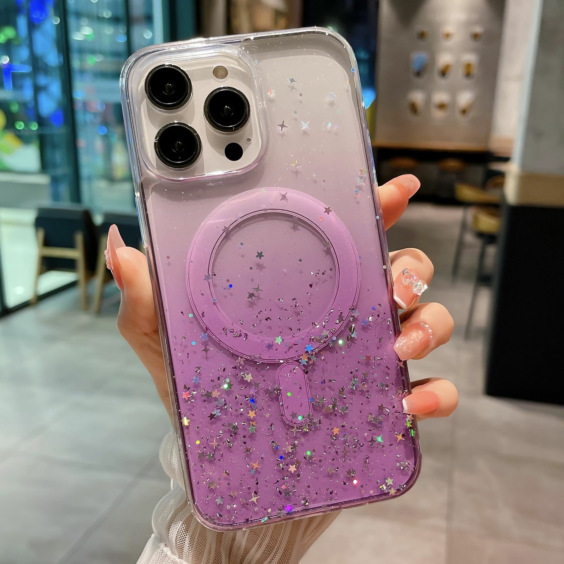 Чехол для Phone 13 pro (Айфон 13 про) MagSafe силиконовый розовый