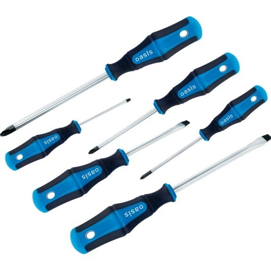Набор Oasis отверток слесарных CR-MO (SL 3,5,6/PH 0,1,2)_103011206004