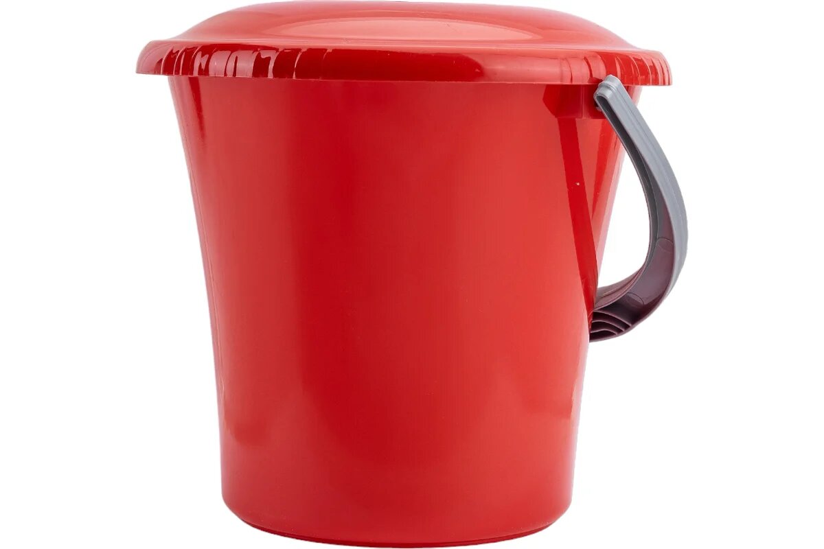 Martika Либерти 3 л ведро с крышкой красное из прочного пластика для уборки дома