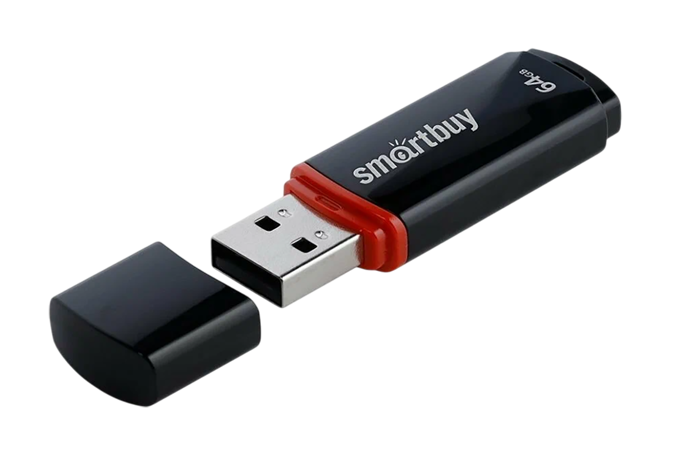 USB-накопитель 64Gb SmartBuy Crown, USB 2.0, черный