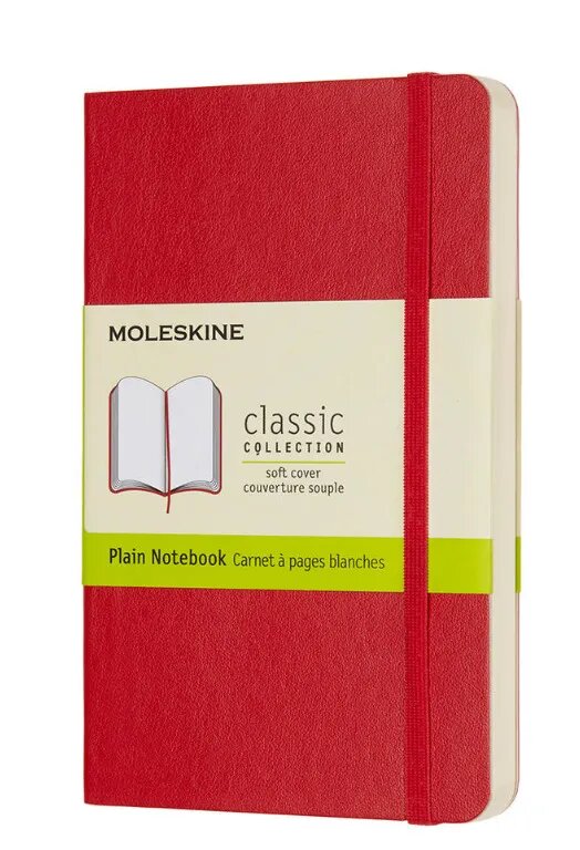 Блокнот Moleskine Classic Soft Pocket 90x140 мм 192 стр нелинованный мягкая обложка (QP613F2)