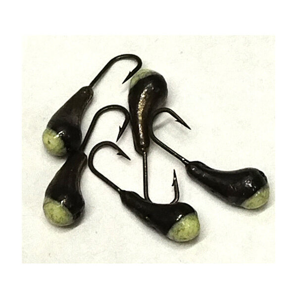 Мормышка вольфрамовая Yaman "Уралка с отверстием" (Черный никель/Фосфор), 0.5 г, d=4 мм Я-МР182