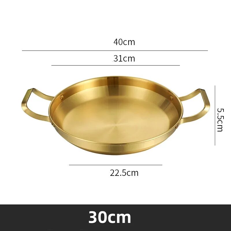 Золотая корейская армейская кастрюля, 30cm Golden