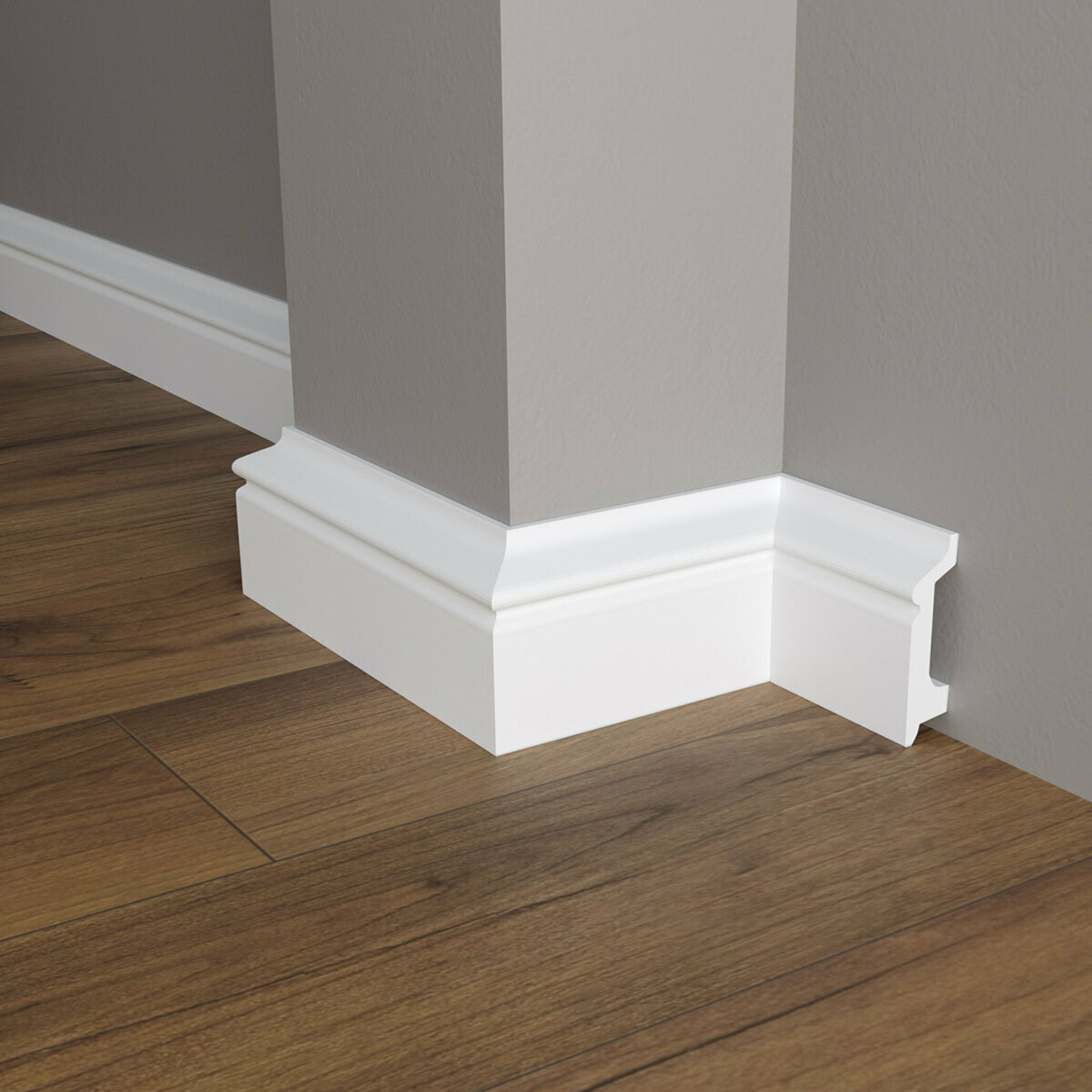 Плинтус дюрополимер напольный Decor-Dizayn (Декор-Дизайн), 78x21x2000 мм, DD122