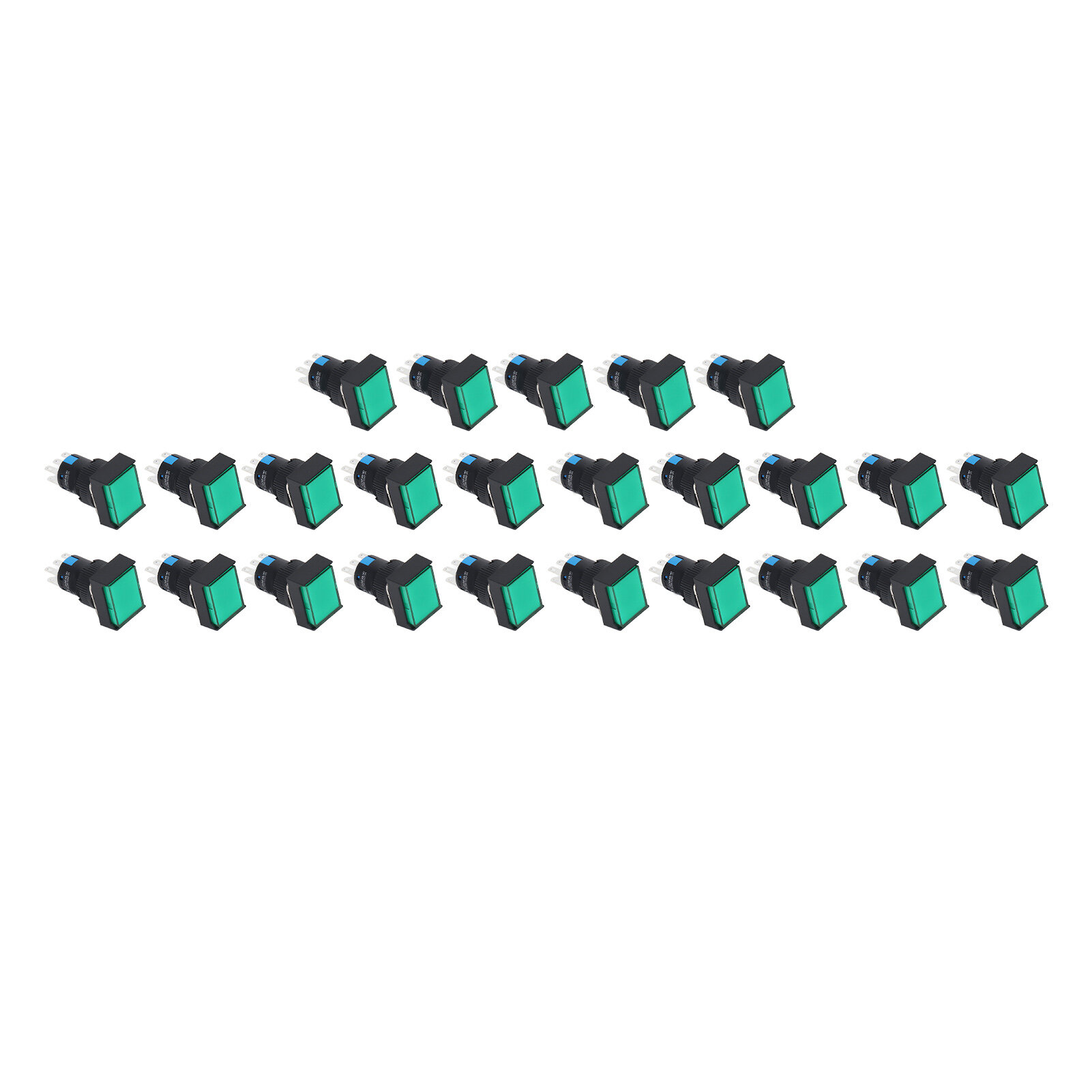 25 шт. Переключатель кнопки AC 0 240V 5A с набором светильников для оборудования и машин