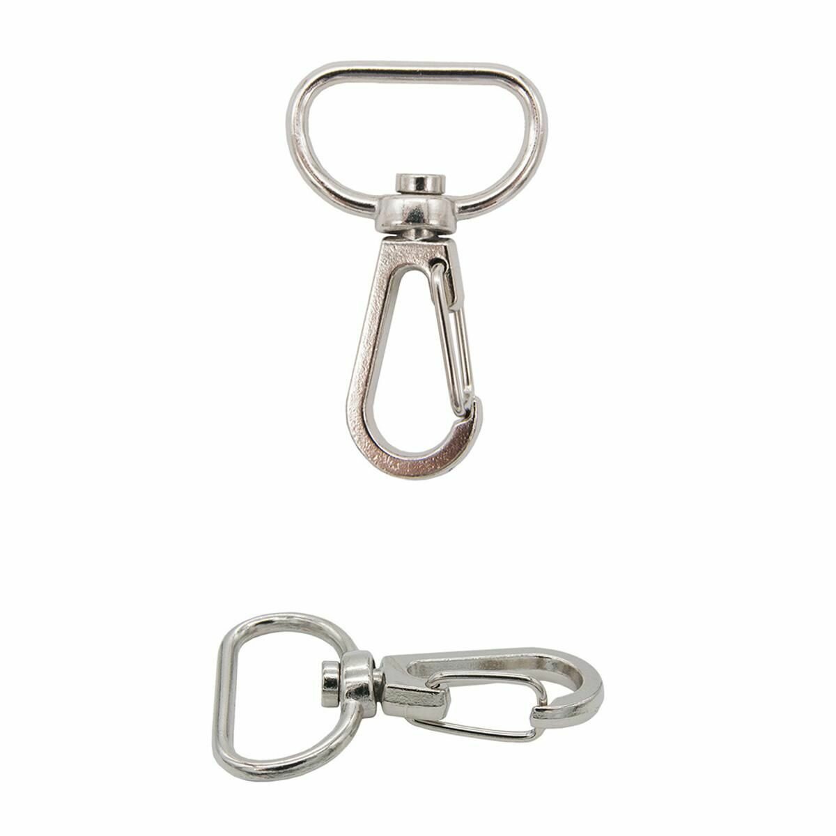 Карабины айрис С полукольцом, 20х40 мм, цвет Никель, 0325-0033, 20 шт