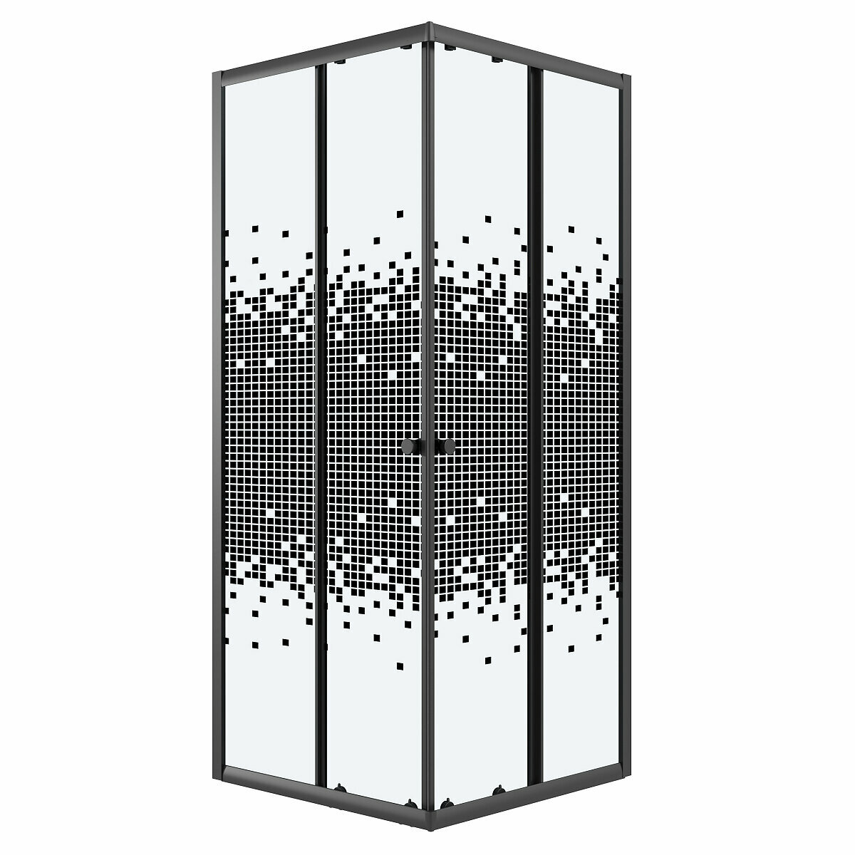 Душевой уголок Niagara Eco NG-1009-14QBLACK 90х90 профиль черный/стекло мозаика