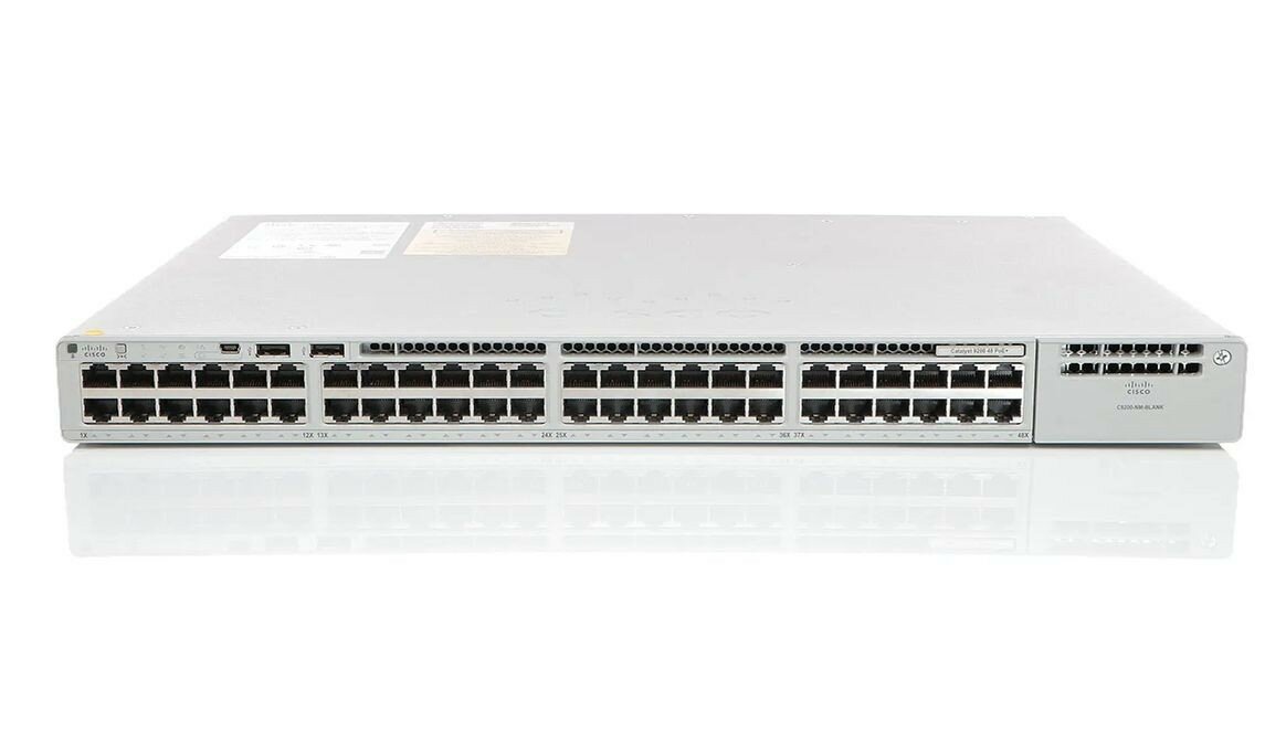 Коммутатор CISCO C9200-48PXG-E Catalyst 9200 48-port 8xmGig, 40x1G, PoE+ 740W, Network Essentials