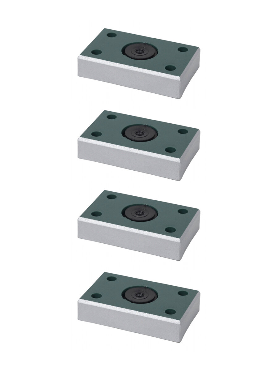 Опора мебельная пластиковая регулируемая металик структура (комплект 4 шт.)