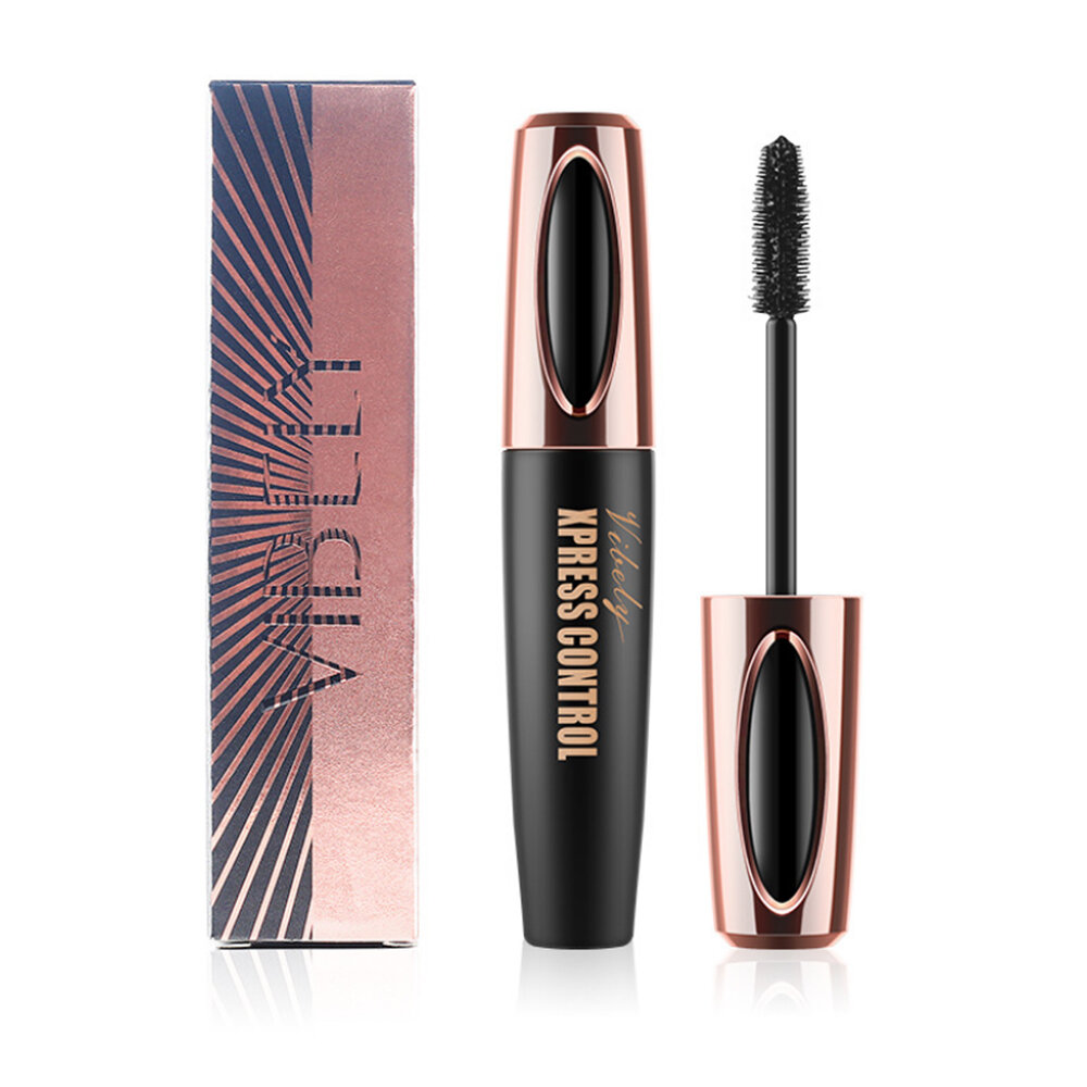 Vibely 4D Silk Fiber Eyelash Mascara Long-lasting Extension Makeup Kit Black Natural Waterproof Eye Lashes