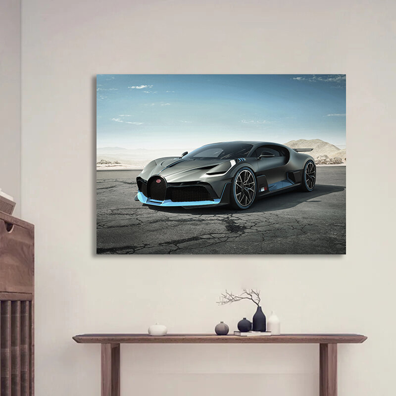 Картина бугатти / машина, картины для интерьера / мальчику, 40х60 см.