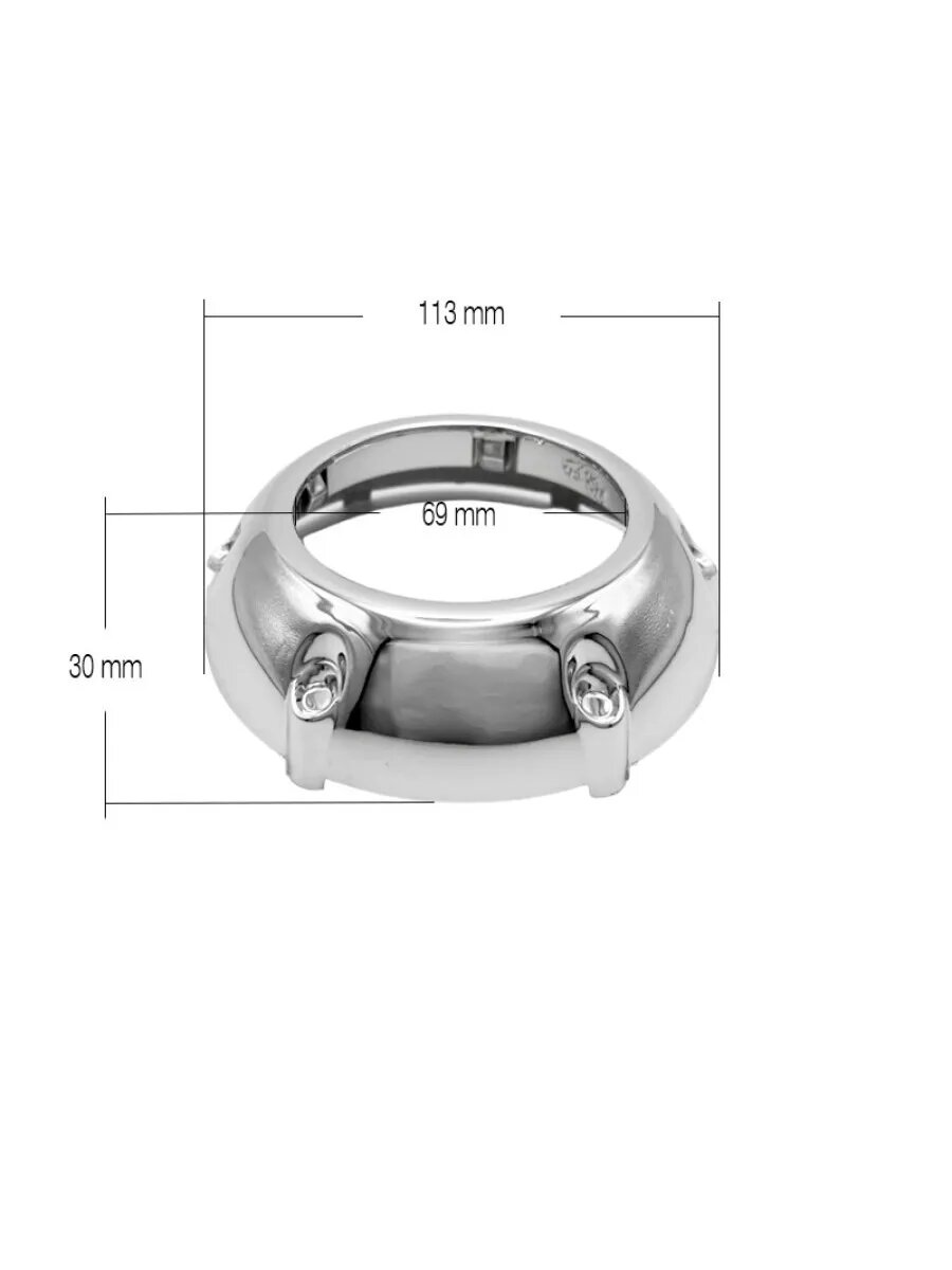 Маски 3", хром, компл. 2шт.