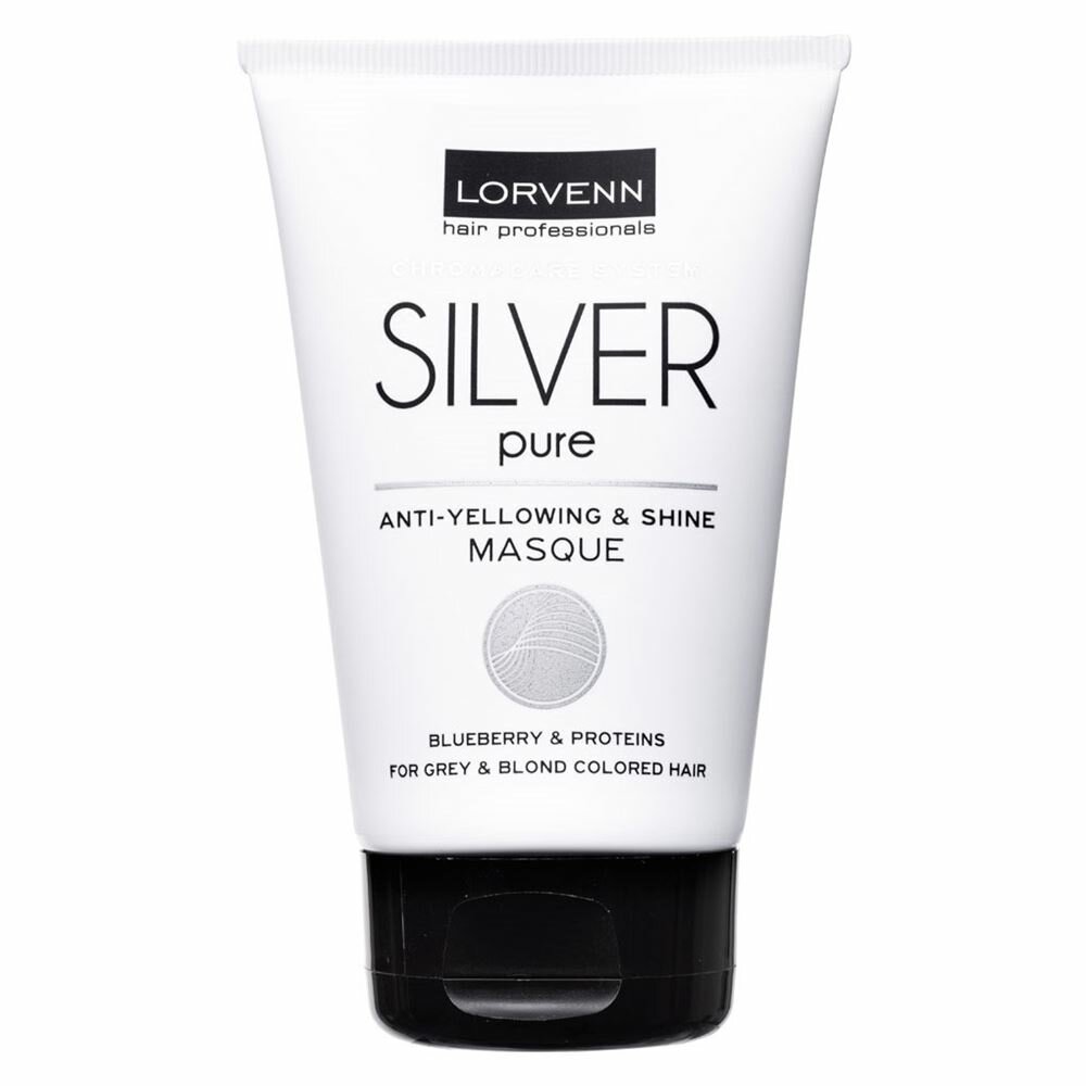 Маска для окрашенных волос Lorvenn Silver Pure Anti-Yellowing & Shine антижёлтый, 100 мл