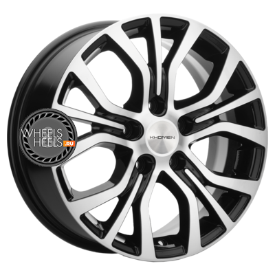 Диск автомобильный литой Khomen Wheels KHW1608 (Mitsubishi) 16x6.5 5x114.3 et38 dia67.1 Black-FP