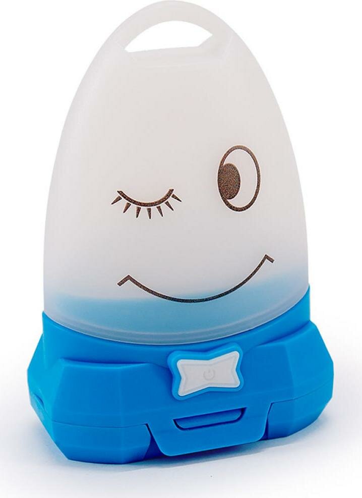 Фонарь яркий ЛУЧ LT-5 "Хитрюля" голубой мини-кемпинг, белый LED 3 реж. +RGB, крюк/магнит, на 3xAAA