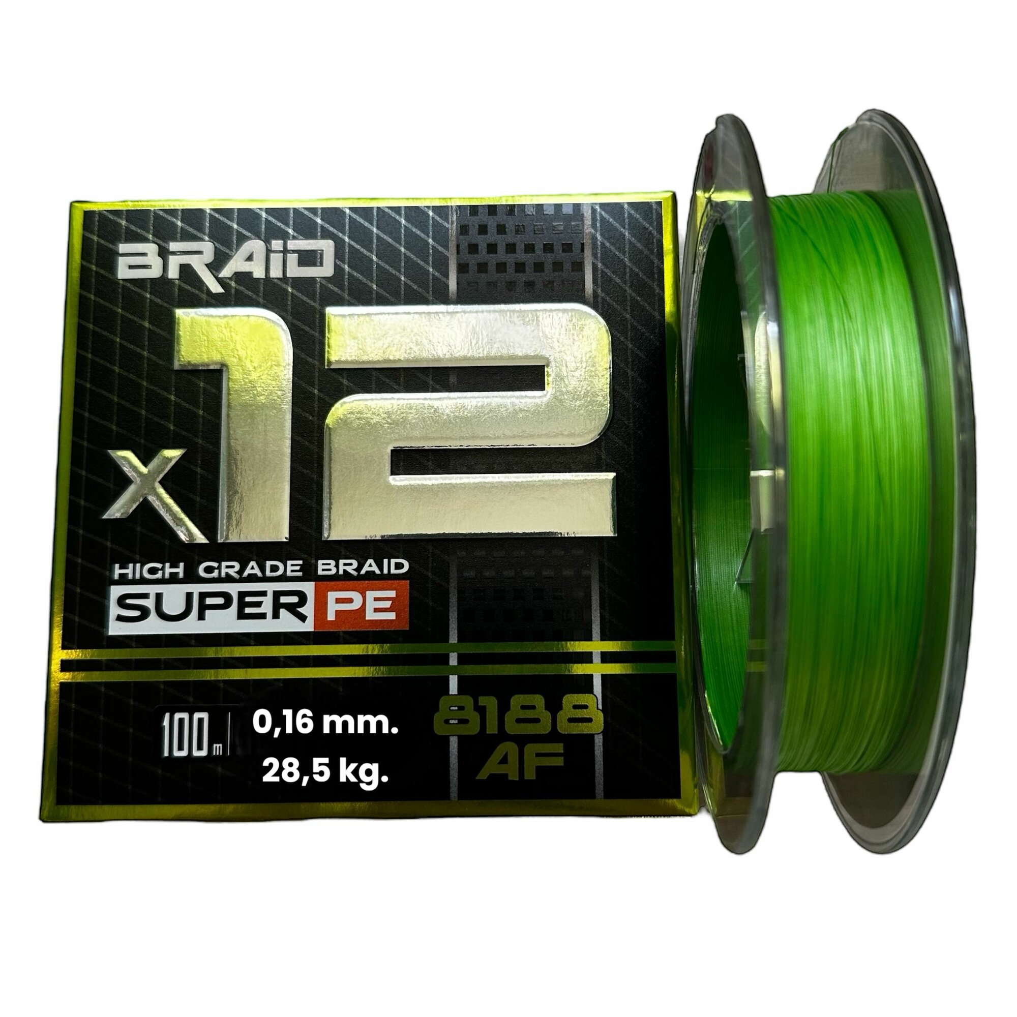 Шнур плетёный Braid 12-ти. жильный 0,16 мм.