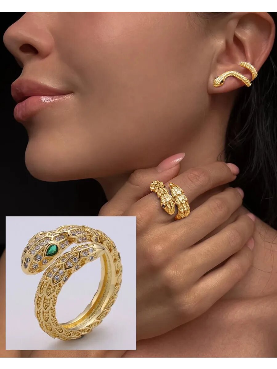 Кольцо, фианит, циркон, кристалл