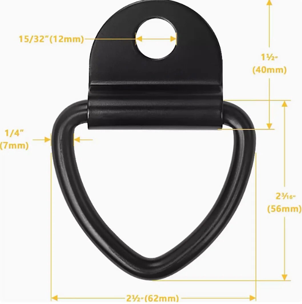 Грузовой отсек автомобиля, грузовой трос, замок d-типа, тяговое кольцо, тяговое кольцо, тяговое металлическое кольцо с крючком 2pcs