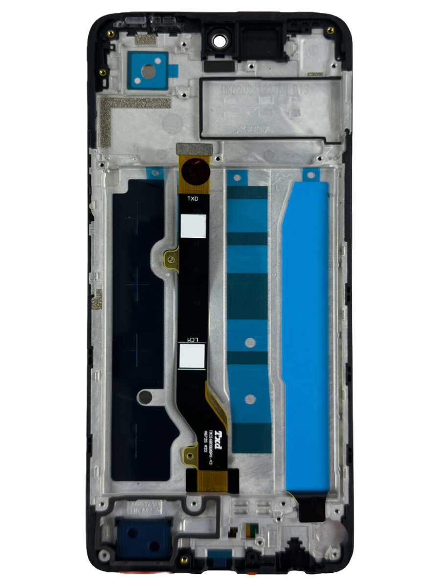 Дисплей для Infinix Hot 40 Pro (X6837) модуль с рамкой и тачскрином (черный) (HQ)