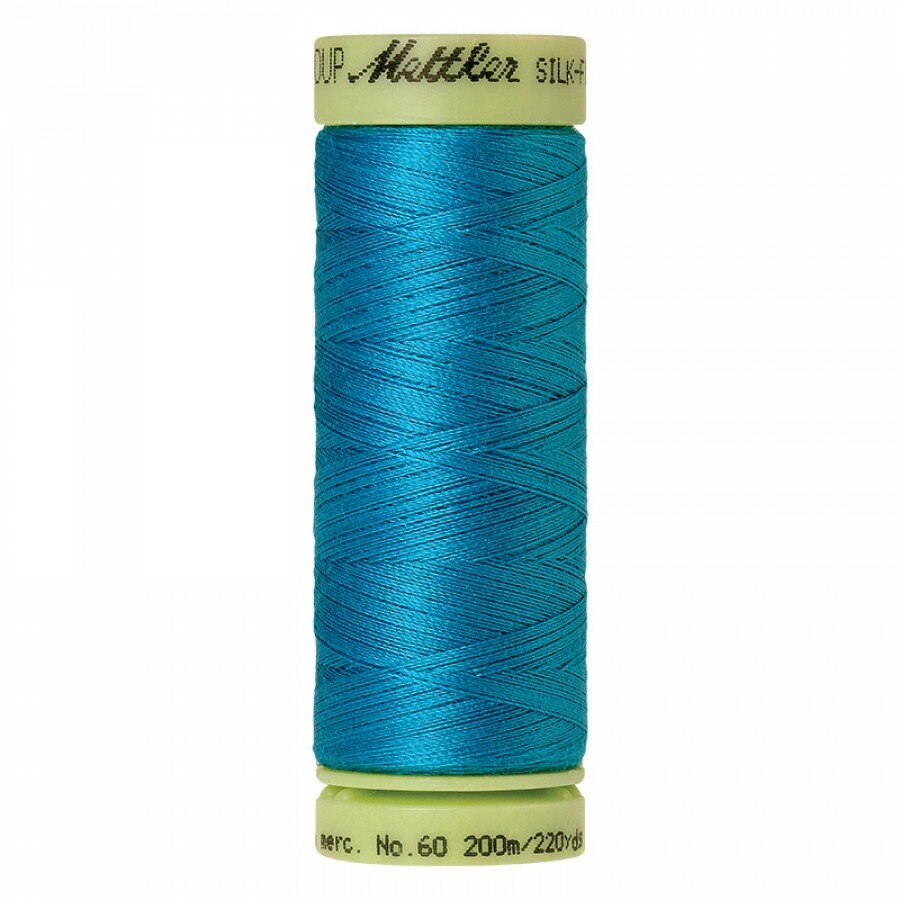 Нить для машинного квилтинга SILK-FINISH COTTON 60, 200 м 1394 Caribbean Blue
