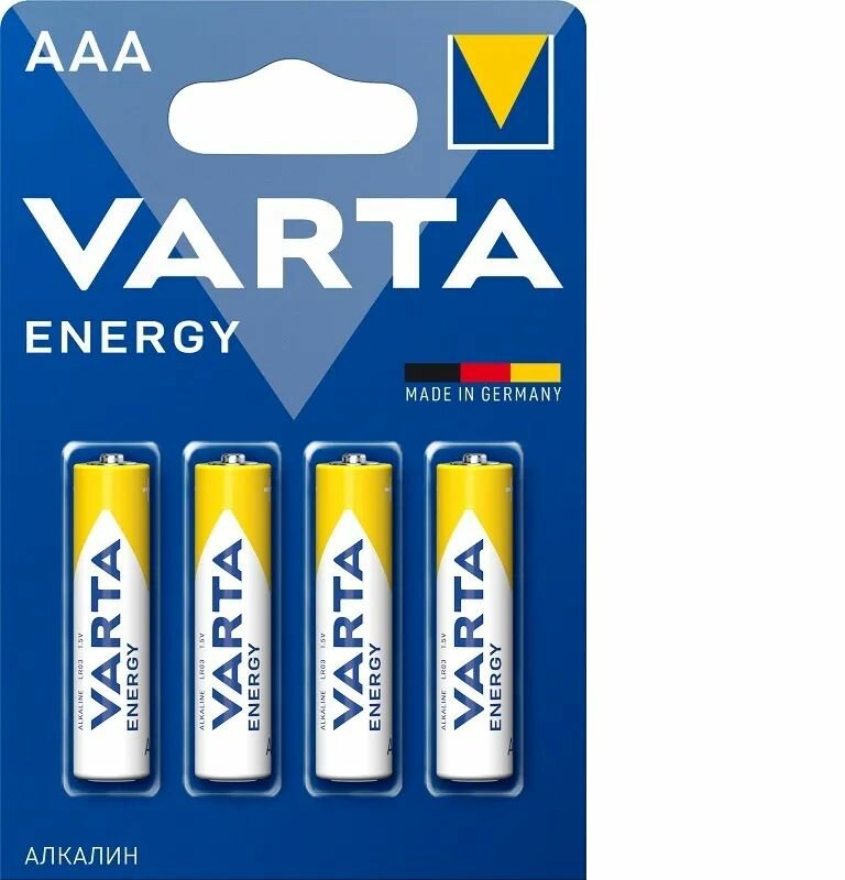 Батарейка VARTA Energy LR03 AAA, 4 штуки (4 штуки в одном блистере)