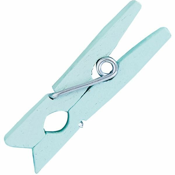 Прищепки-мини деревянные "ProHotel" L-3,5см декоративные голубые уп/48шт